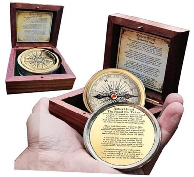 Compasses - Compass With Robert Frost Poem