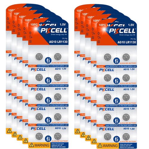 100X AG10/LR1130/LR54/SR1130/189/389 Button Batteries 1.5V Alkaline ...