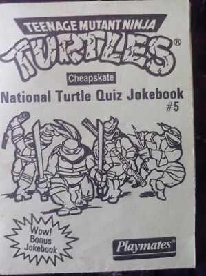 VINTAGE PLAYMATES TMNT Teenage NINJA TURTLES TURTLE QUIZ JOKEBOOK #5 ...