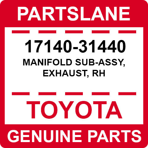 Toyota Genuine 1714031440 Manifold Sub-assy Exhaust RH 17140-31440 for ...