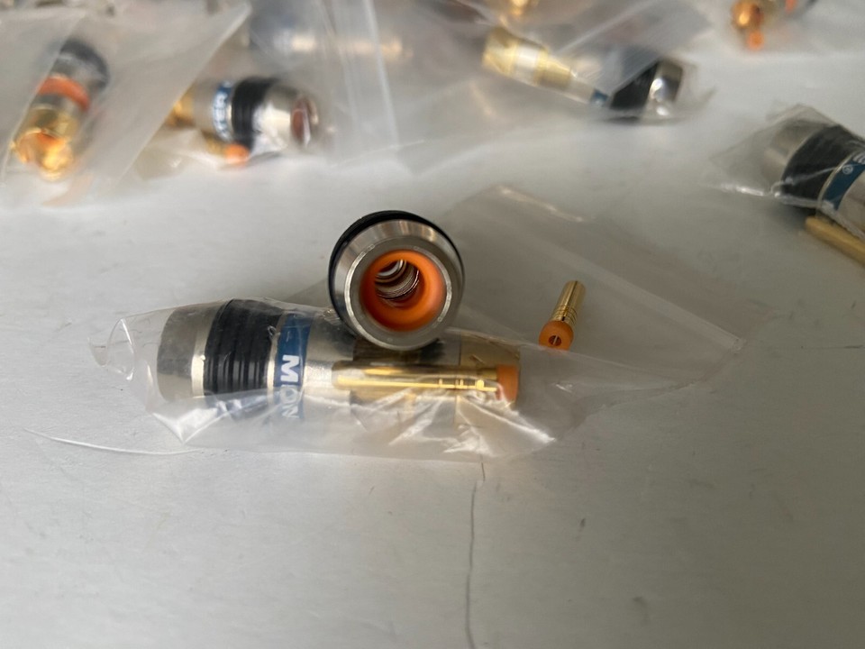 47pcs Monster cable RCA Quick Lock Blue RCA connectors | eBay