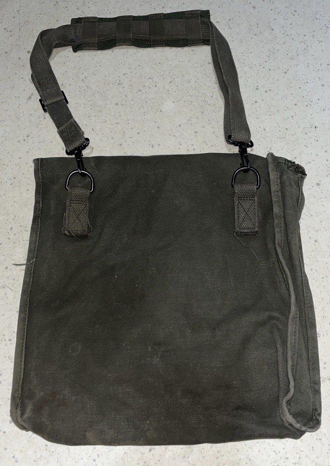 Vintage US Military Army Map Photograph Canvas Dispatch Field Bag Case ...