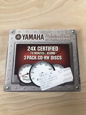 3 Pk Yamaha Professional Grade CD Rewritable Discs 24x Cert 74 Minutes ...