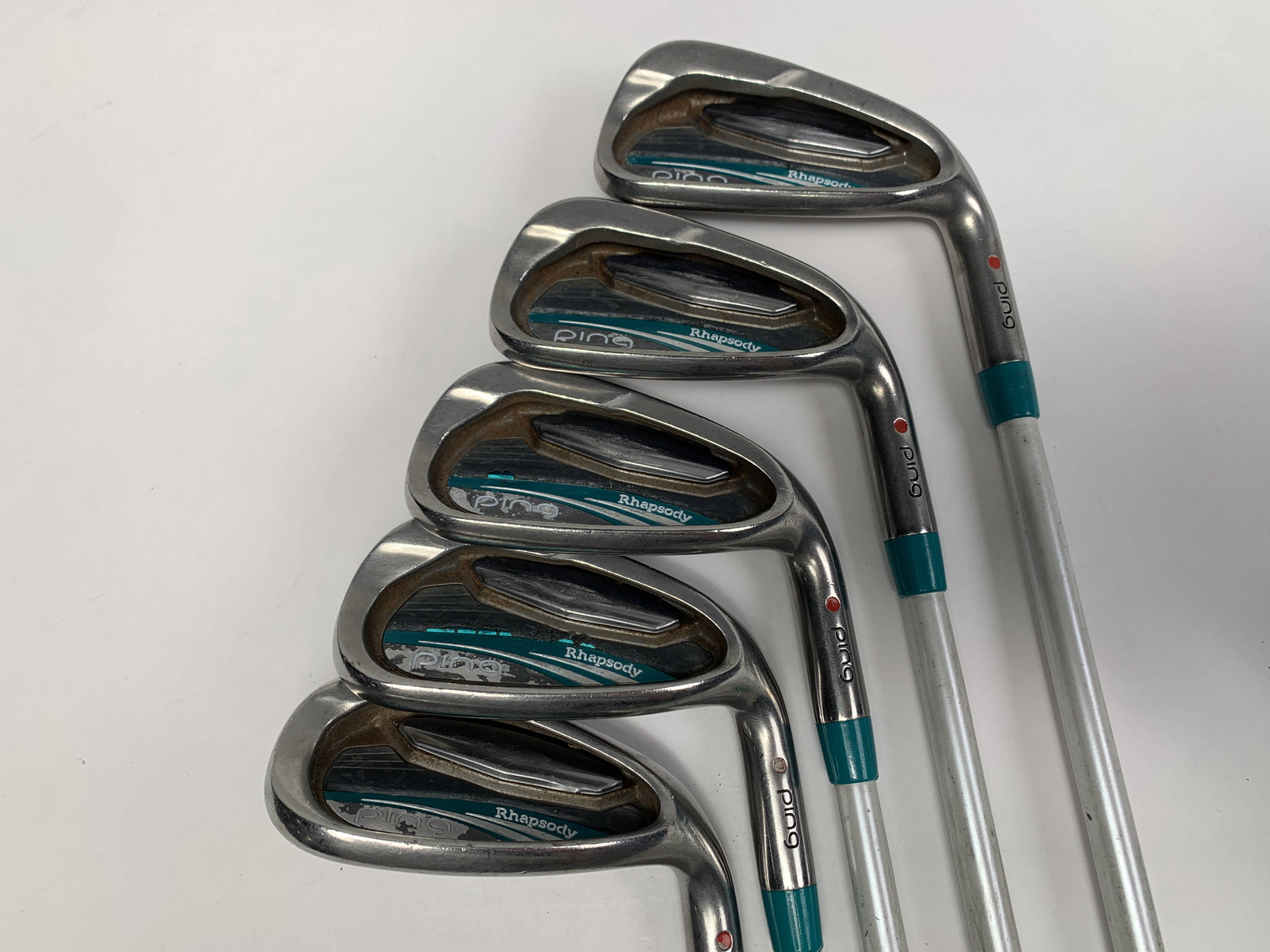 Ping 2015 Rhapsody Iron Set 7-PW+SW Red Dot 1* Flat ULT220 Lite Ladies ...