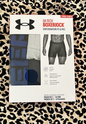 NWT 2 Pair Under Armour Tech Men's Size 5XL 6" Boxerjock Boxers Navy ...