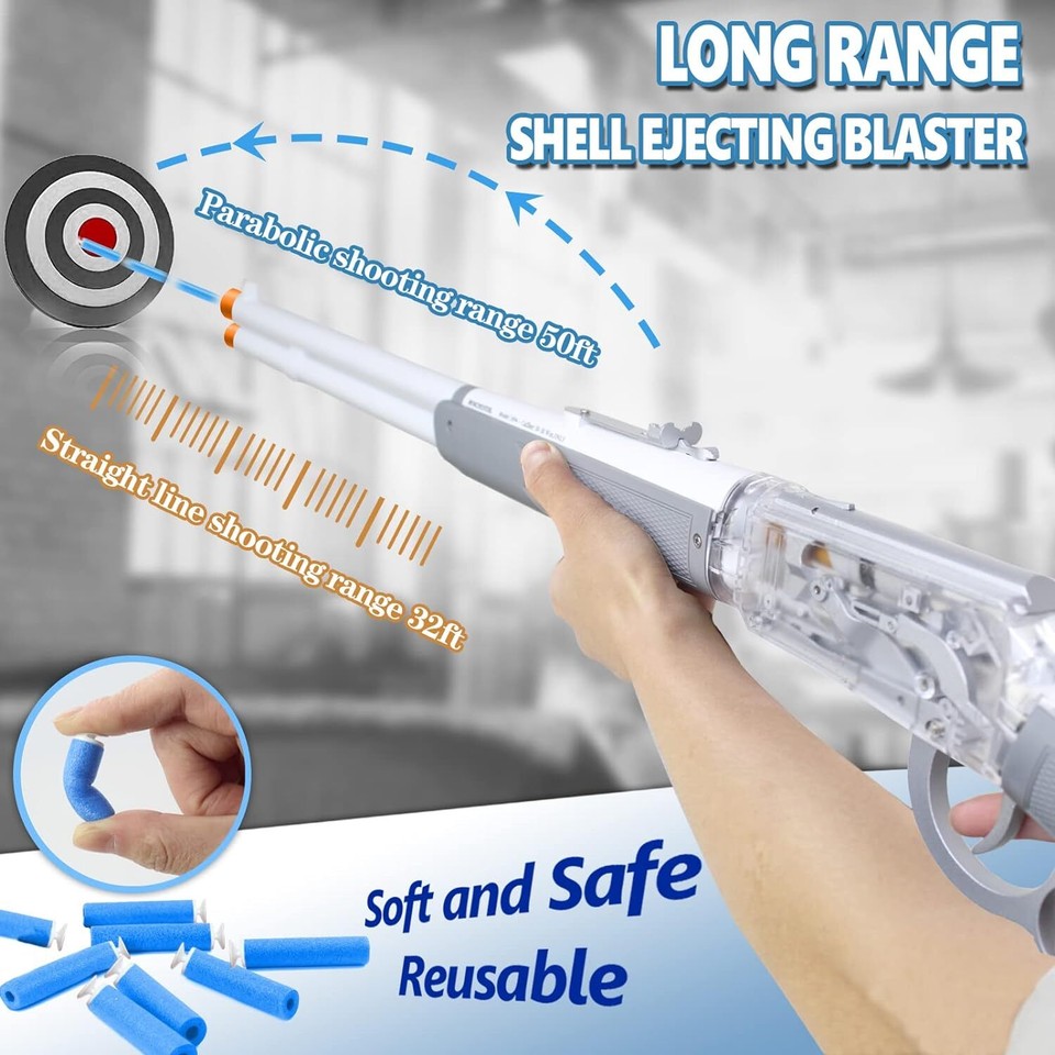 Soft Bullet Toy Blaster Large Revolver Children Outdoor CS Soft Bullet ...