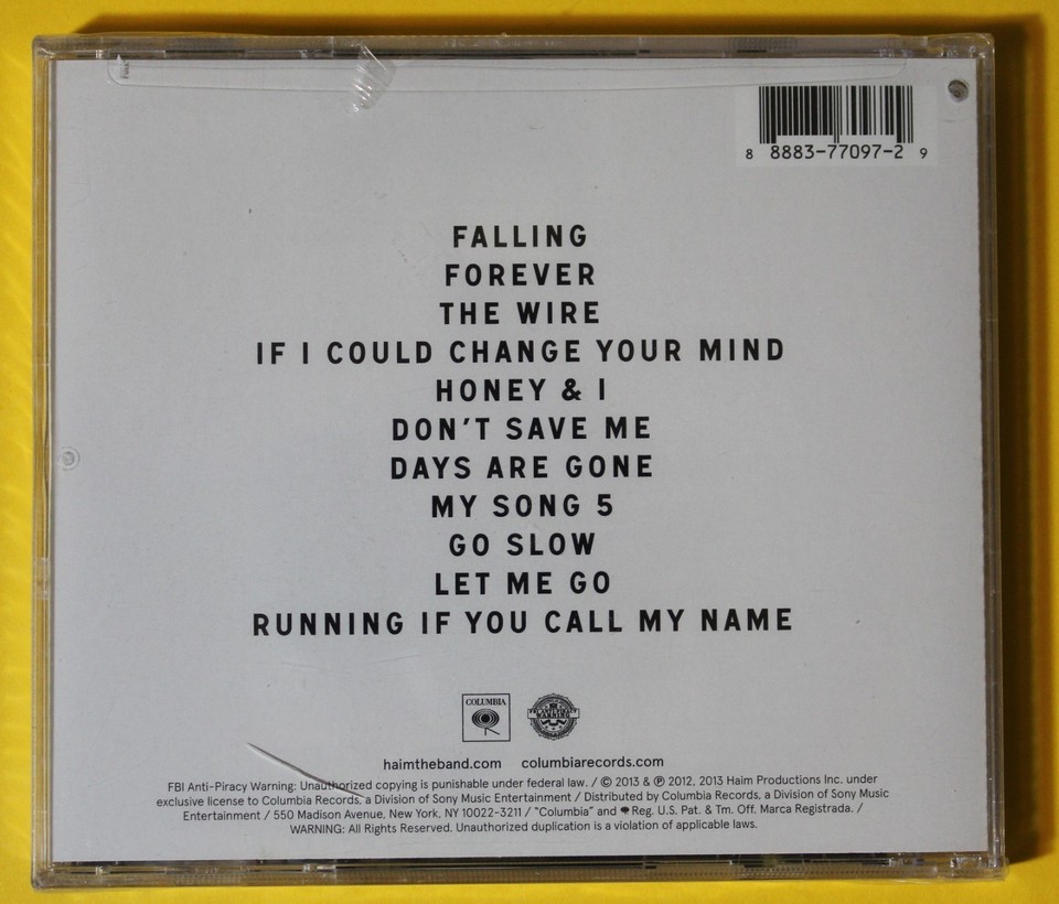 HAIM Days Are Gone CD 2013 Columbia Factory Sealed w/ Drill Hole Indie ...