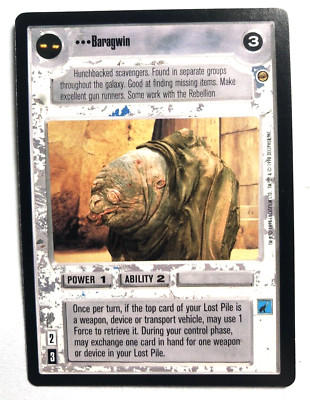 Star Wars CCG Baragwin Jabbas Palace LIGHT SIDE Decipher SWCCG NEAR ...