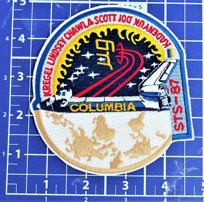 NASA Columbia Shuttle Mission Flight STS-87 Astronauts Space Patch ...