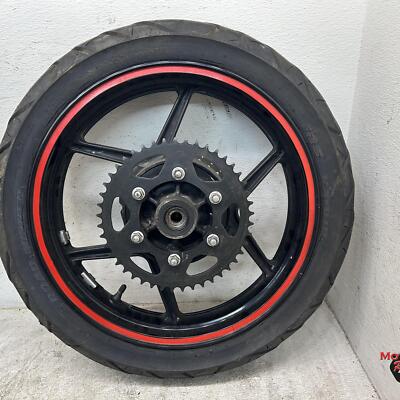 08-12 KAWASAKI NINJA 250R EX250J EX250 250 OEM STRAIGHT REAR WHEEL 17x3 ...