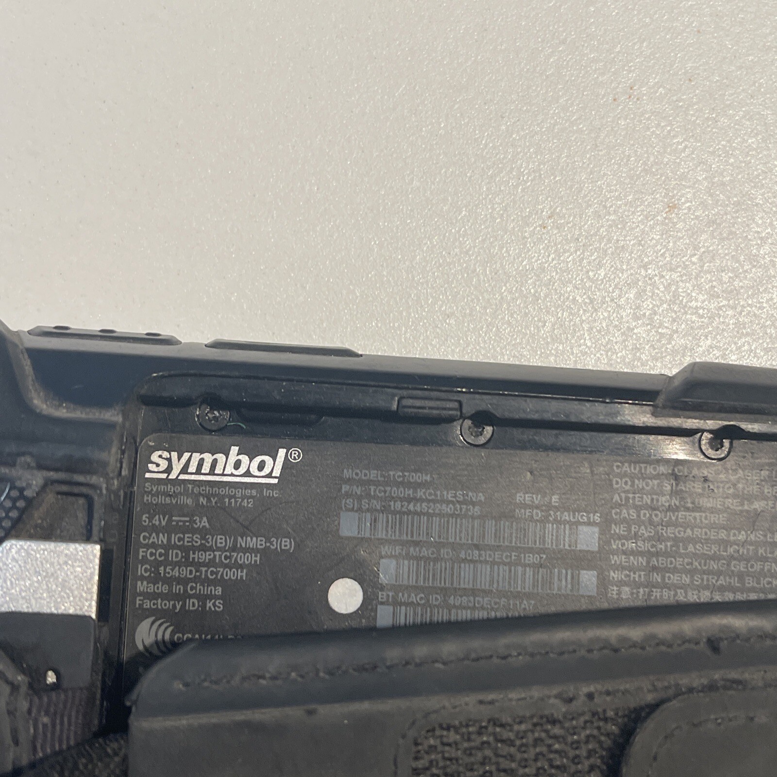 Zebra TC70 Symbol Motorola Android Barcode Scanner TC700H-GC11ES-NA | eBay