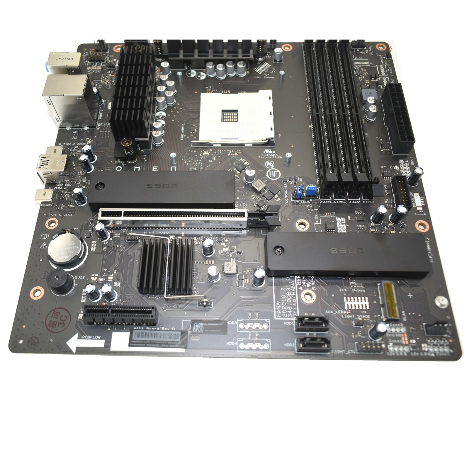 New For HP Omen 25L GT12 AMD HANA Motherboard B550 Socket AM4 DDR4 ...