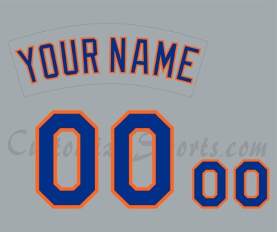 Baseball New York Mets Customized Number Kit for 1979-1982 Road Uniform ...