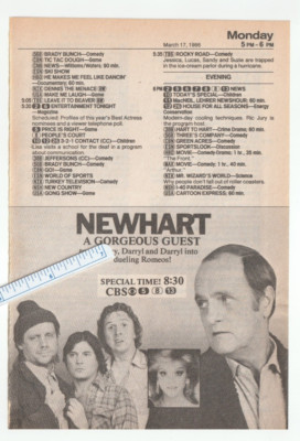 Vintage 1986 Bob NEWHART Magazine AD ~ TERESA GANZEL ~ Larry, Daryl ...