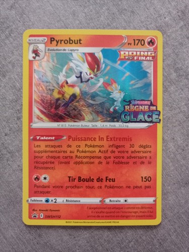 Pokémon Swsh112 Pyrobut Règne De Glace | eBay