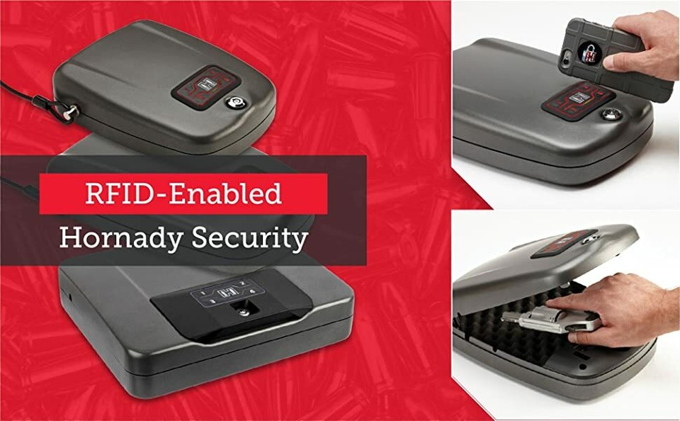 Hornady Large Handgun Safe Firearm Security RFID Touch Free Entry ASTM ...