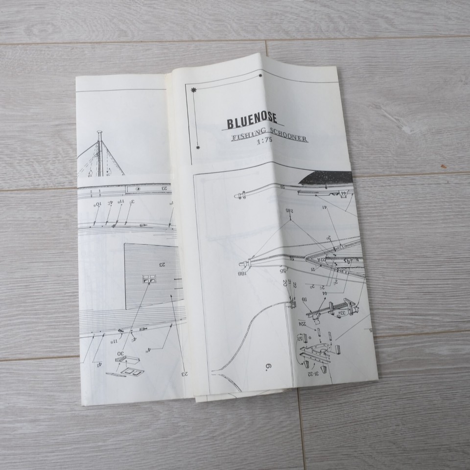 Vintage Billing Boats Bluenose Fishing Schooner Scale 1:75 Wooden Model ...