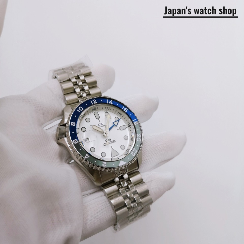 SEIKO 5 Sports SBSC017 White SKX Sports Style GMT Men's Watch New in ...