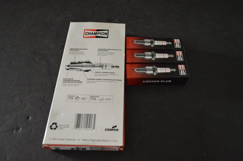 Champion 843 Copper Plus Spark Plug CJ8 - 11 Total | eBay