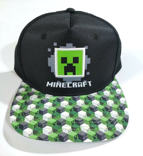 Minecraft Hat for Boys Ball Cap Creeper Face Snap Back Kids Gift OSFM ...