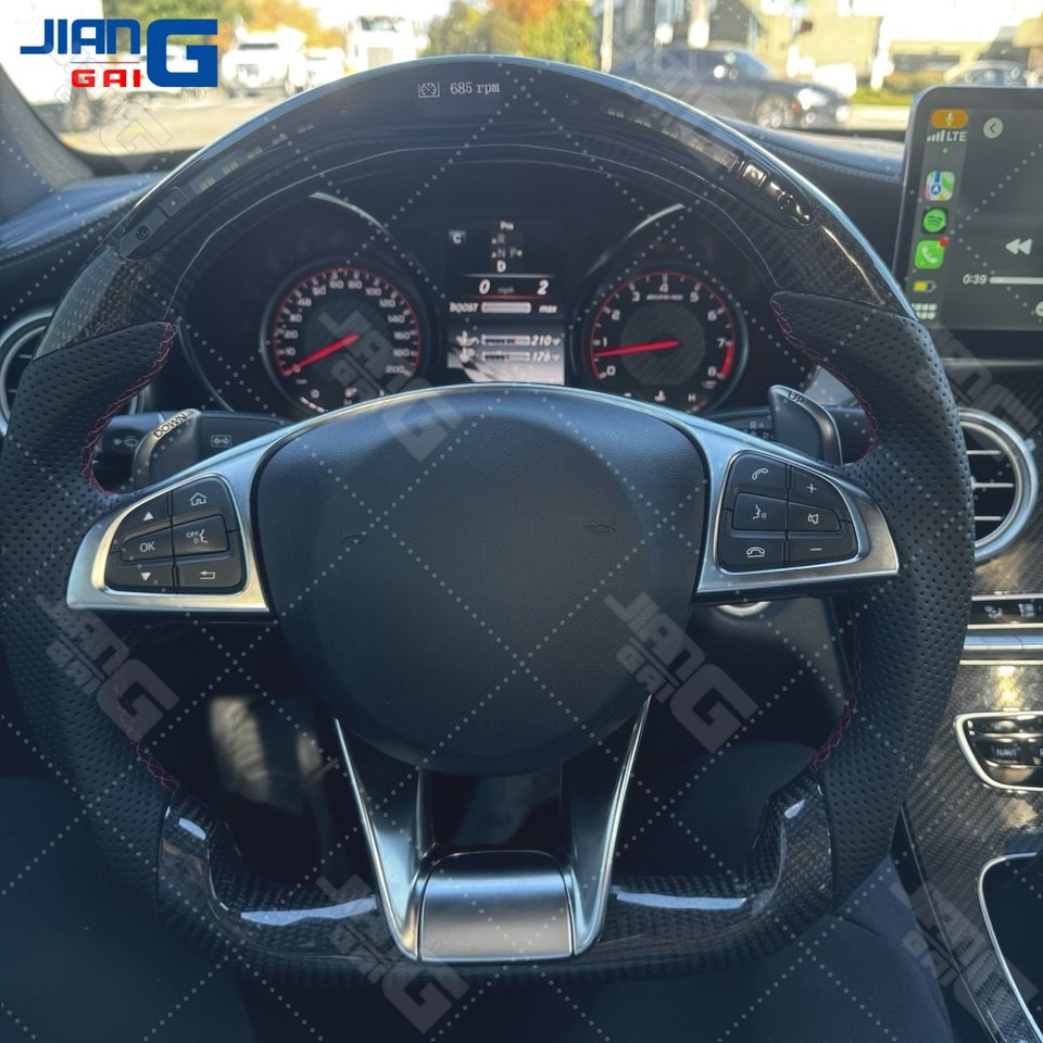 Carbon Fiber LED Steering Wheel for Mercedes-Benz AMG E63 S63 C63 A45 ...