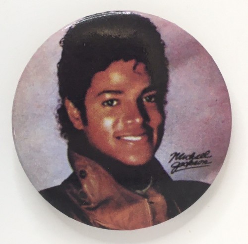 Vintage Michael Jackson Button Pin Badge 1980s Original 2.25" Pop ...