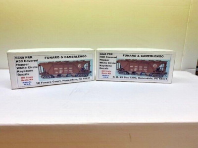 TWO F&C PRR H30 COVERED HOPPER CARS HO SCALE RESIN FREIGHT CAR ...