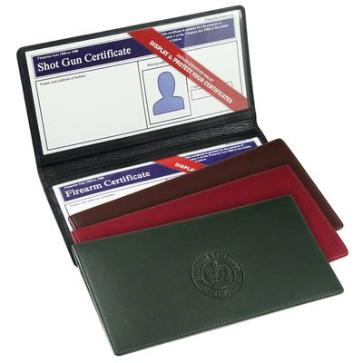 Double Shotgun & Firearm Certificate Wallet/Holder - Genuine Leather ...