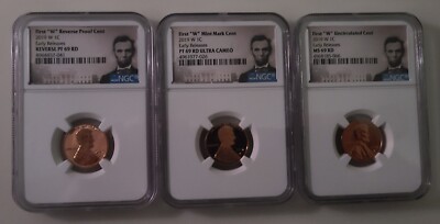2019-W COMPLETE (3) Coin MATCHING SET WEST POINT LINCOLN CENT NGC Early ...