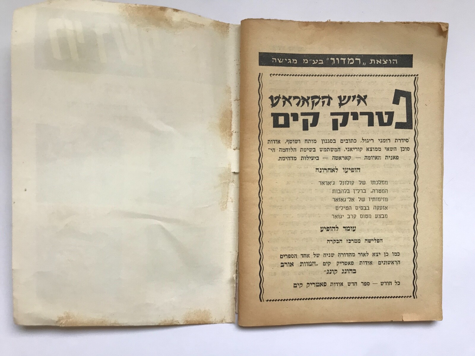 Roy Reshef:A SHIN BET Agent, Shabak Book Spying Novel Israel Security ...