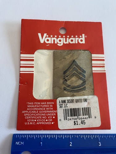 US Army Sergeant First Class Enlisted Rank Patches Uncut NOS Vanguard ...