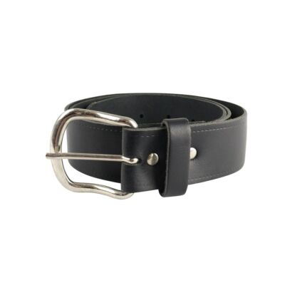 Genuine Real Leather Lining Belt Elastic 1.5ins Black S 5XL Adults Mens ...