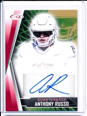 2022 Sage Collectibles Draft College Football RC Auto A-AR Anthony ...