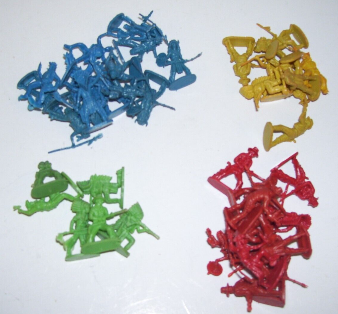 Miniature Cowboys and Indians Play Set of 42 | eBay