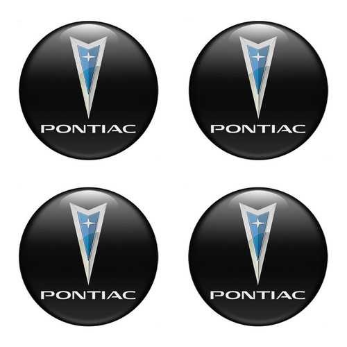 4x Pontiac Emblem Silicone Self-Adhesive Sticker Badge Wheel Cap Decal ...