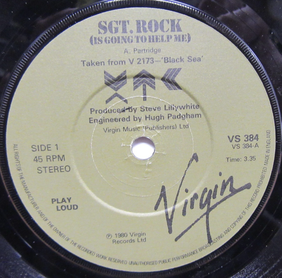 XTC IMPORT 7" SINGLE "SGT ROCK" RARE FOLD-OUT POSTER 1980 VIRGIN ...