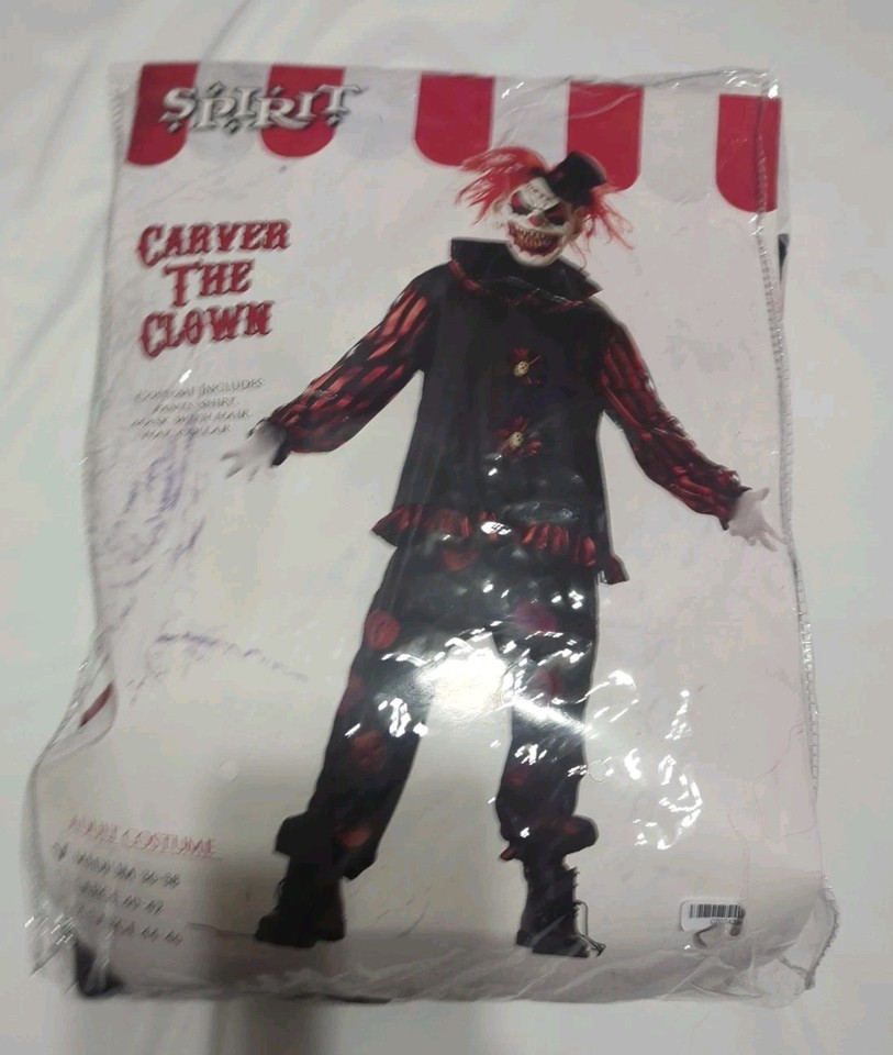 Men's Carver the Killer Clown Adult Halloween Costume W/Working Prop ...