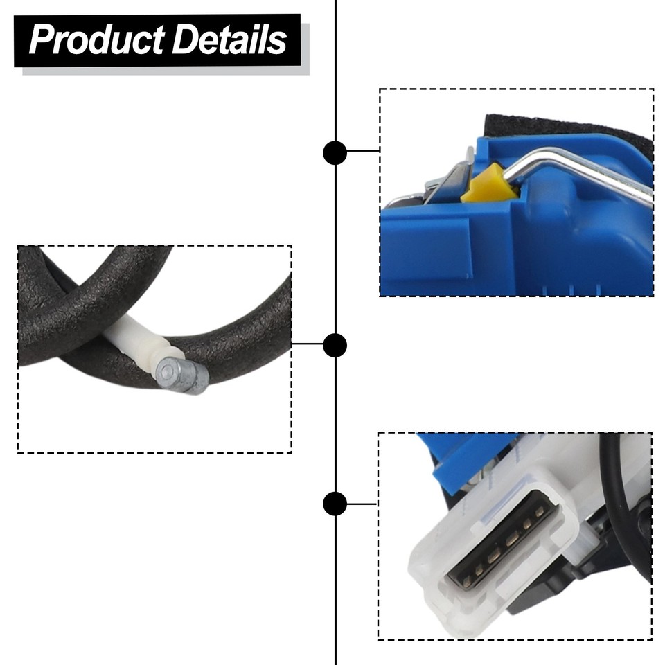 Front Right Door Lock Actuator for Kia For Rio 2012 2017 ABS Metal ...