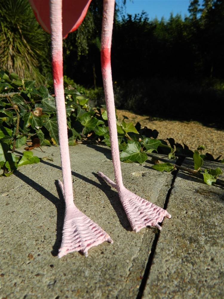 Wooden Flamingo Carving - Hand Carved And Painted Flamingo Bird Carving ...