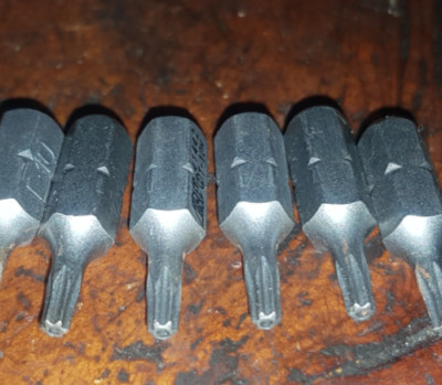 10x T10 15 T20 25 27 30 40 T45 central security hole Torque Torx bit ...