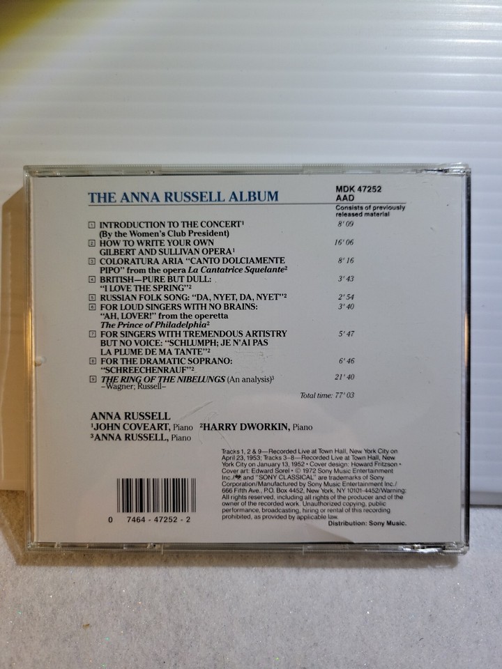 Anna Russell Album by Anna Russell (CD, 1991) 74644725223| eBay