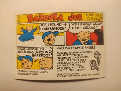 1978 Topps Bazooka Joe and His Gang Comics Trading Card #75-29 | eBay