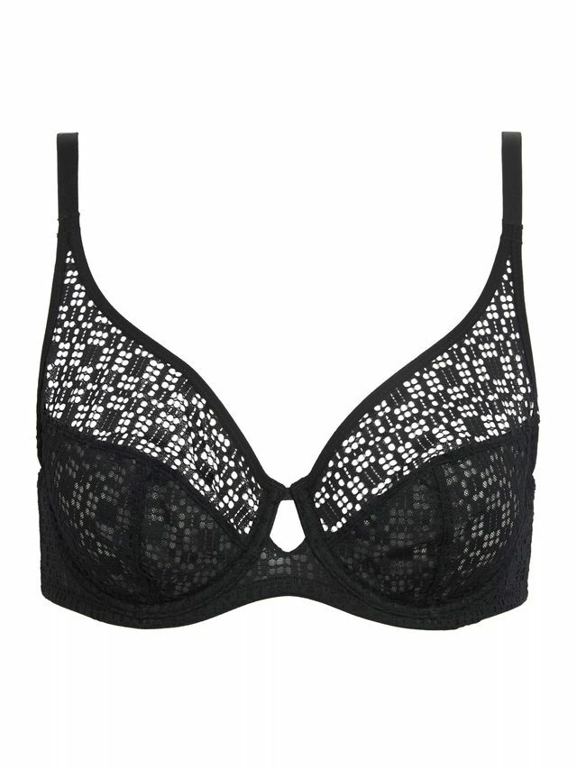 John Lewis Everley High Apex Bra Underwired Bra Black Size 32C b71 | eBay