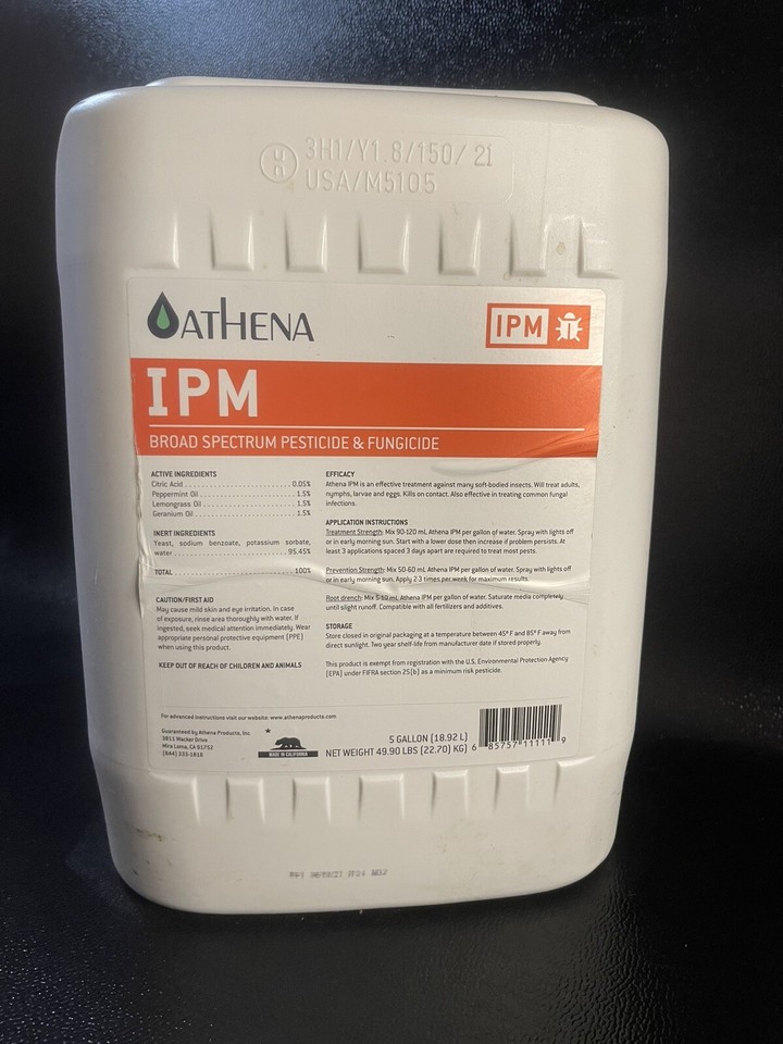 Athena IPM New Sealed Broad Spectrum Pesticide & Fungicide 5 Gallon (18 ...