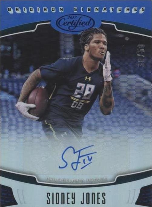 2017 Panini Certified - Gridiron Signatures Sidney Jones #GS-SJ Mirror Blue /50 (AU, RC) for ...