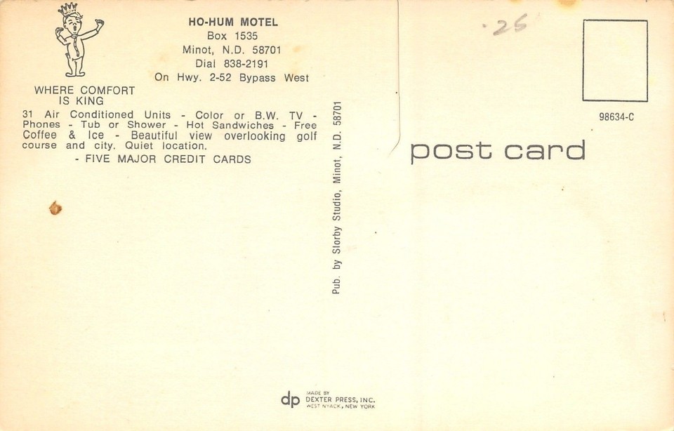 Minot ND Doorman in Tuxedo Welcomes You w/Free Coffee & Ice~Ho-Hum ...