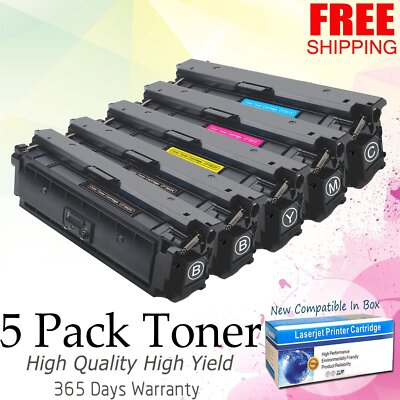 5x Toner CF360X for HP 508X Color LaserJet Enterprise M553 M553dn M577 ...