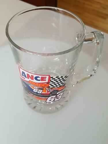 2001 NASCAR Glass Mug Lance Snacks #63 Racing Stein 6.5x4" | eBay