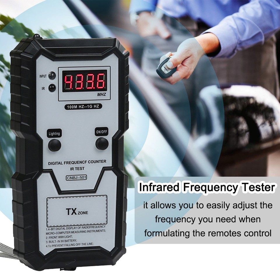 Car Key Remote Frequency Tester - 5cm Detection Range ABS LED Auxiliary ...