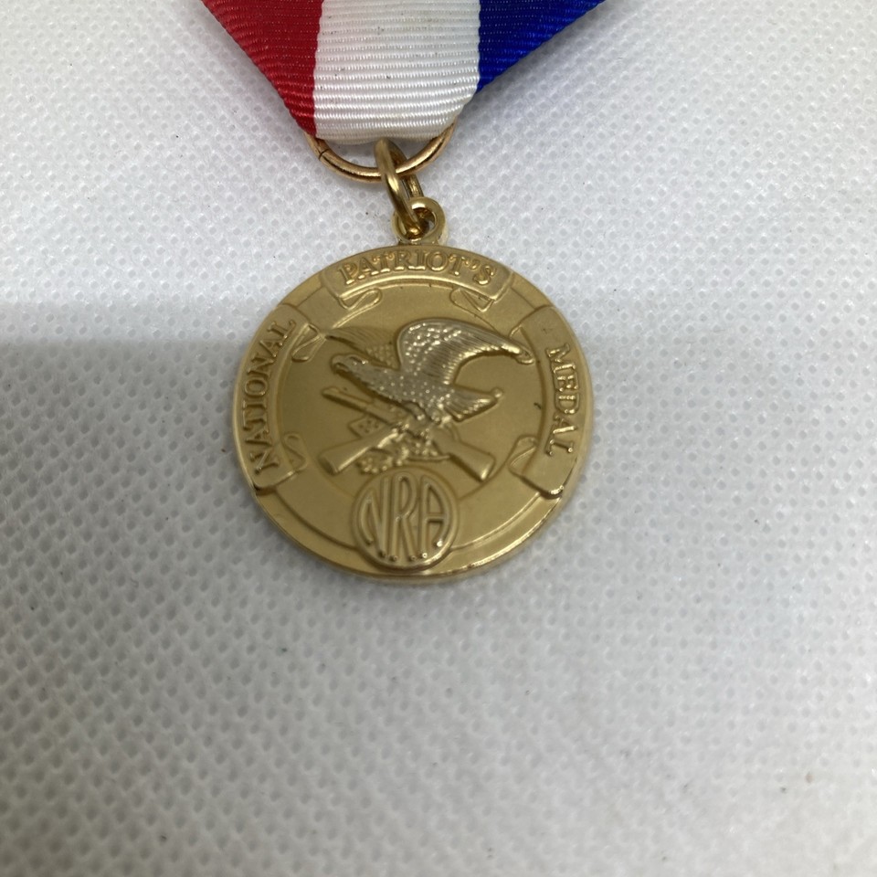 Nice NRA National Patriots Medal Goldtone Medal Ribbon | eBay